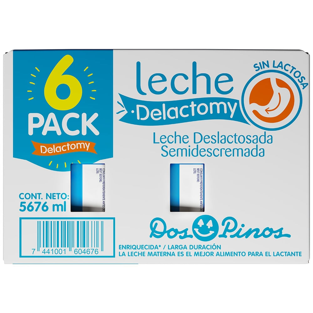Comprar Leche Dos Pinos Delactomy 6 Pack - 946ml | Walmart Guatemala ...
