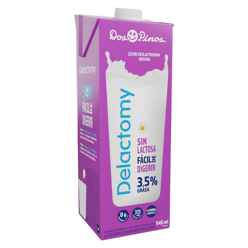 Comprar Leche Dos Pinos Delactomy Entera - 946 ml | Walmart Guatemala ...