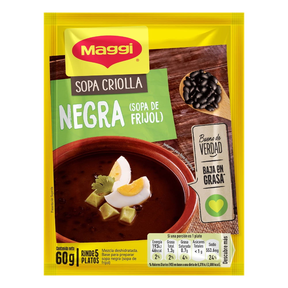 Comprar Sopa Maggi de Frijol Negro Sobre - 60 g | Walmart Guatemala ...