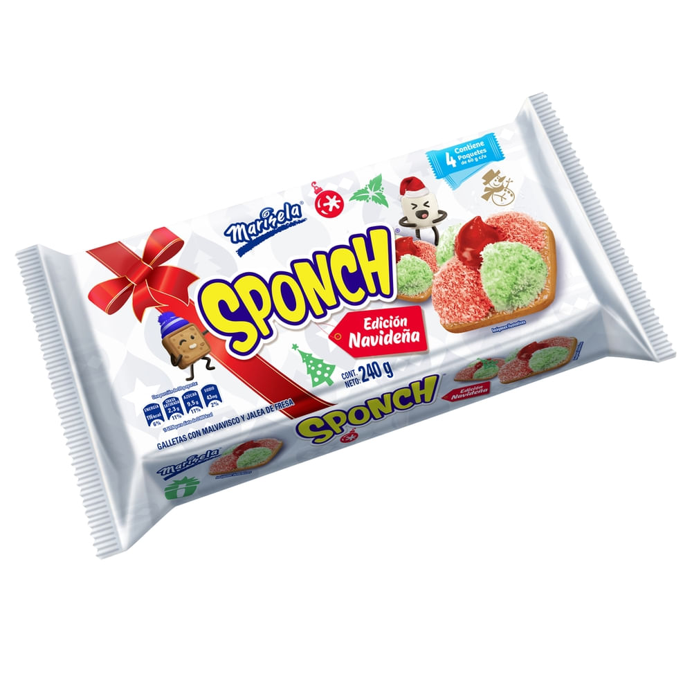 Comprar Galleta Sponch Navidad Marinela -240 g | Walmart Guatemala ...