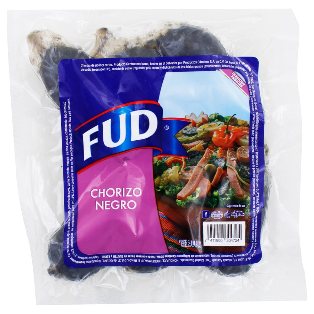 Comprar Chorizo Fud Negro - 200 g | Walmart Guatemala