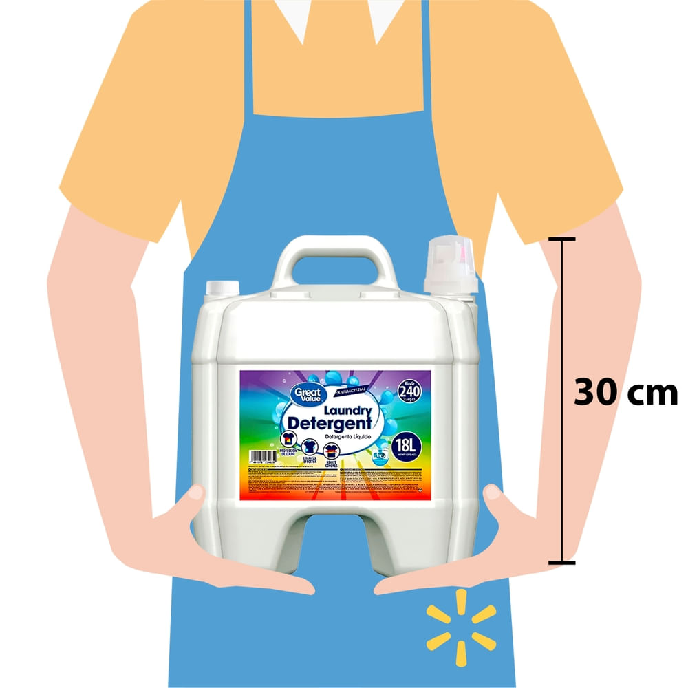 Comprar Detergente Líquido Marca Great Value Antibacterial - 18 Litros ...