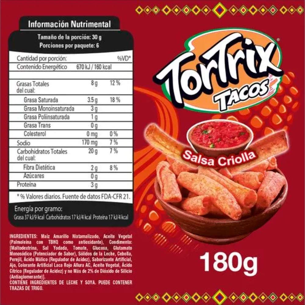 Comprar Snack Tortrix Tacos Salsa Criolla - 180 g | Walmart Guatemala ...