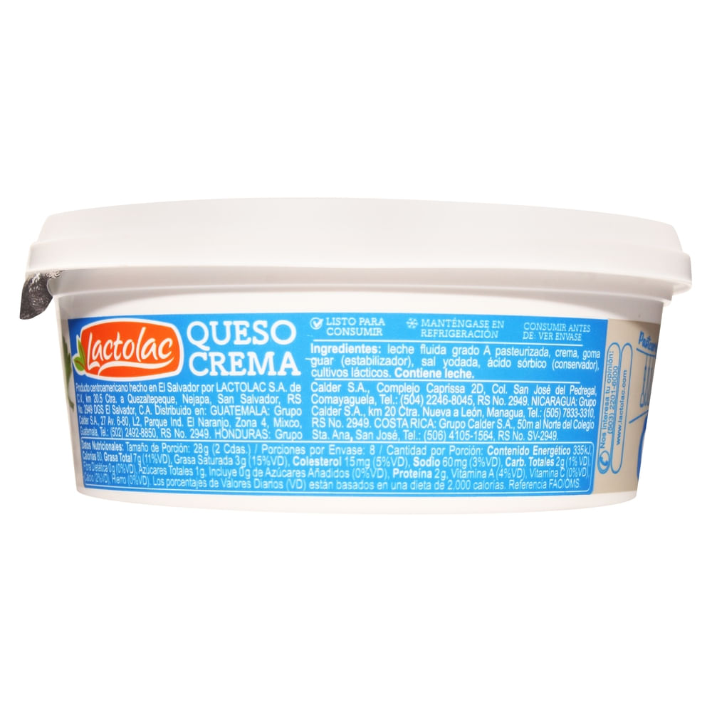 Comprar Queso crema Lactolac tipo americano - 210 g | Walmart Guatemala ...
