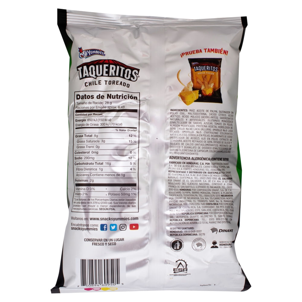 Comprar Taqueritos Yummies Chile Toreado - 180 g | Walmart Guatemala ...