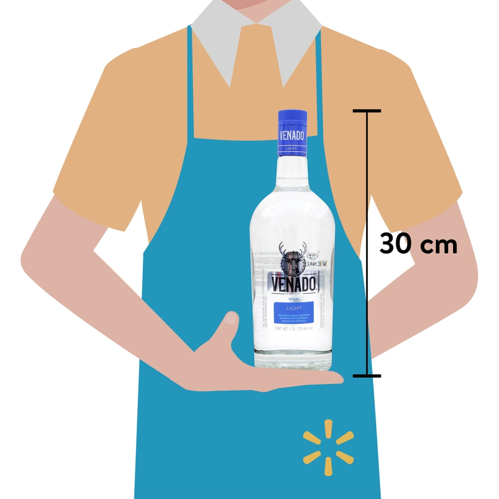 Comprar Ron blanco Venado light botella 25% alcohol - 1750 ml | Walmart ...