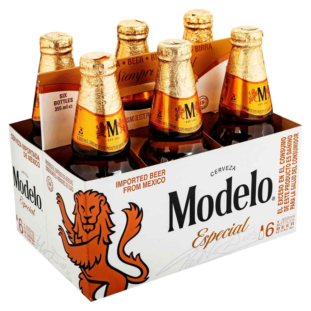 Comprar Cerveza Modelo botella de vidrio 6 pack - 355 ml | Walmart ...