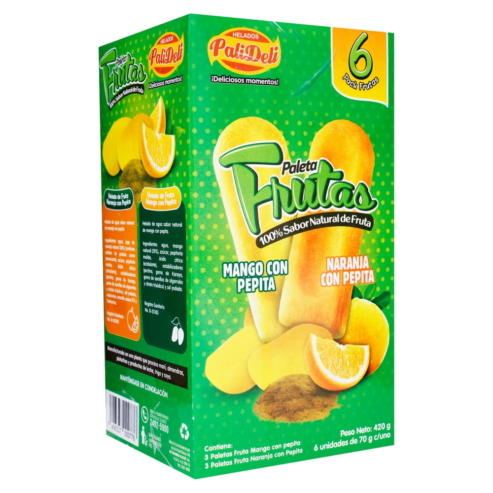 Helados Palideli frutas 6 Pack - 420 g - Walmart | Guatemala