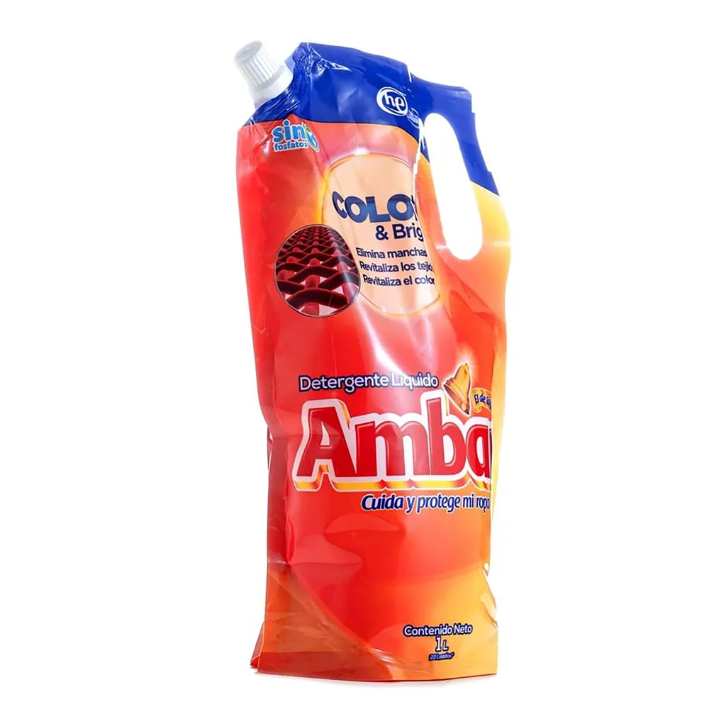 Comprar Detergente Liquido Ambar, Color y Bright -1L | Walmart ...