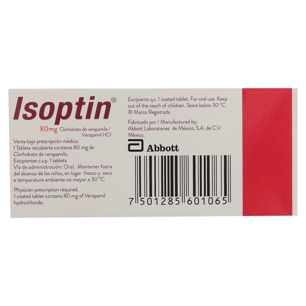 Isoptin 80Mg 50 Tabletas - Maxi Despensa | Guatemala