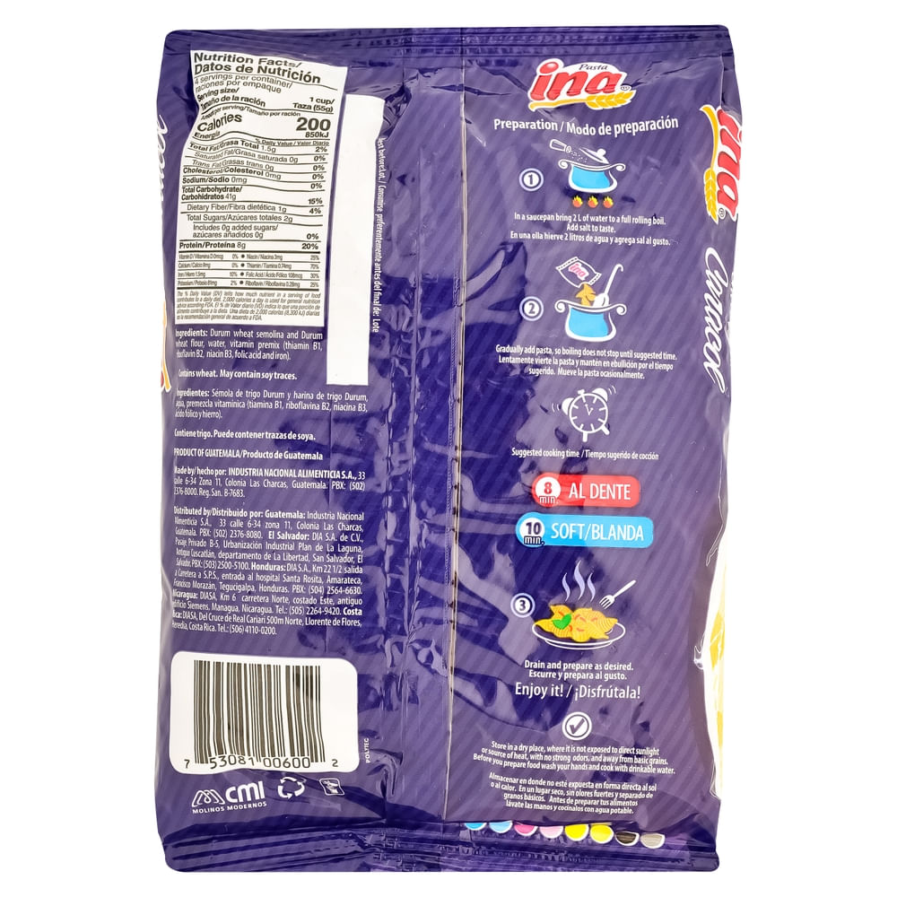 Comprar Pasta Ina Corta Caracol - 200 g | Walmart Guatemala - Maxi ...