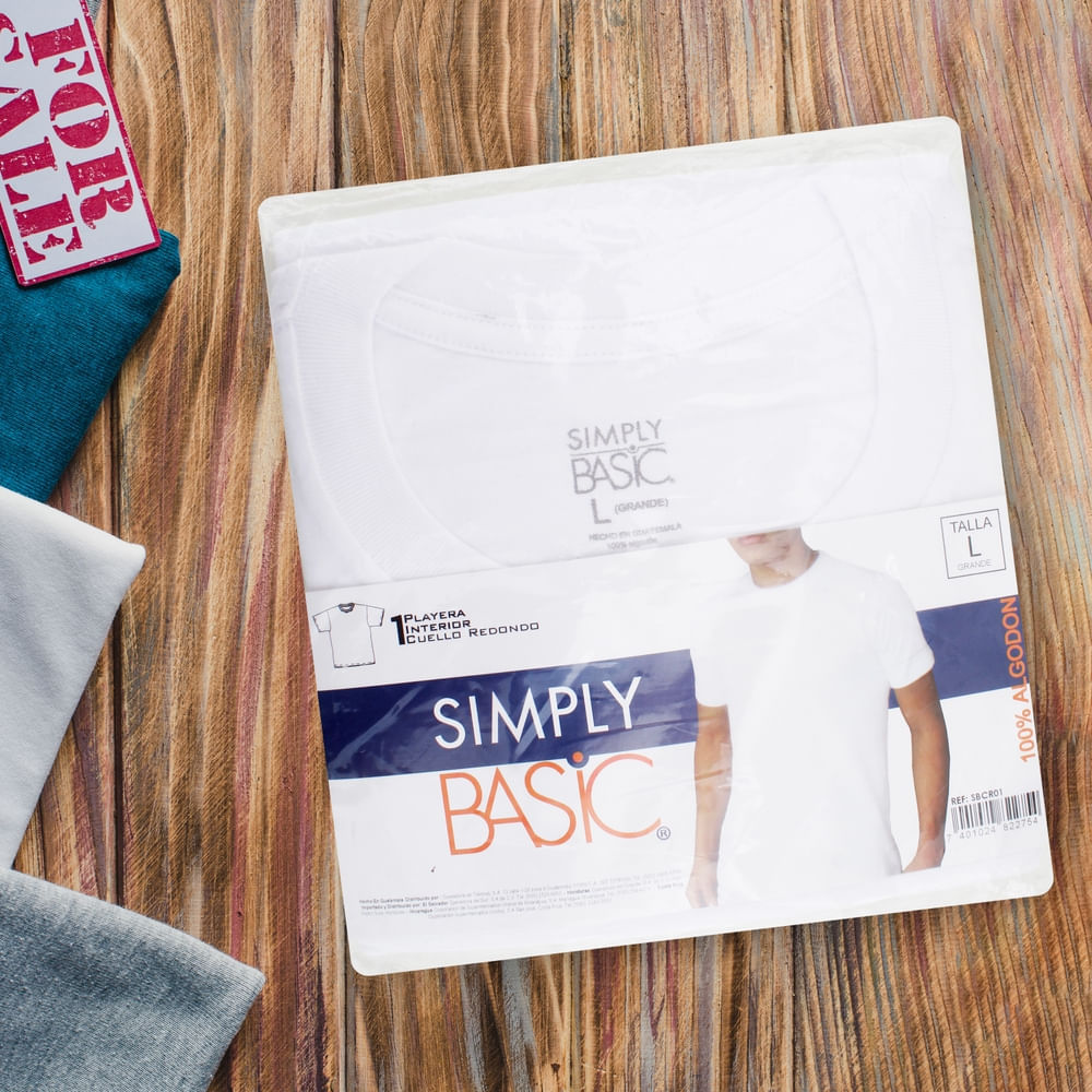 Comprar Playera Simply Basic Cuello Redondo T L | Walmart Guatemala
