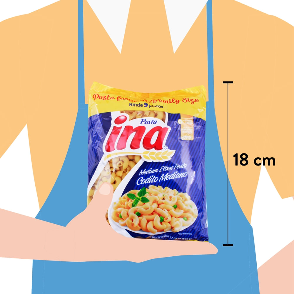 Comprar Pasta Corta Ina Codito Mediano 24X - 500 g | Walmart Guatemala ...