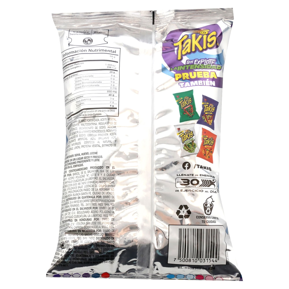 Comprar Snacks Crujiente Takis Blue Heat - 68 g | Walmart Guatemala ...