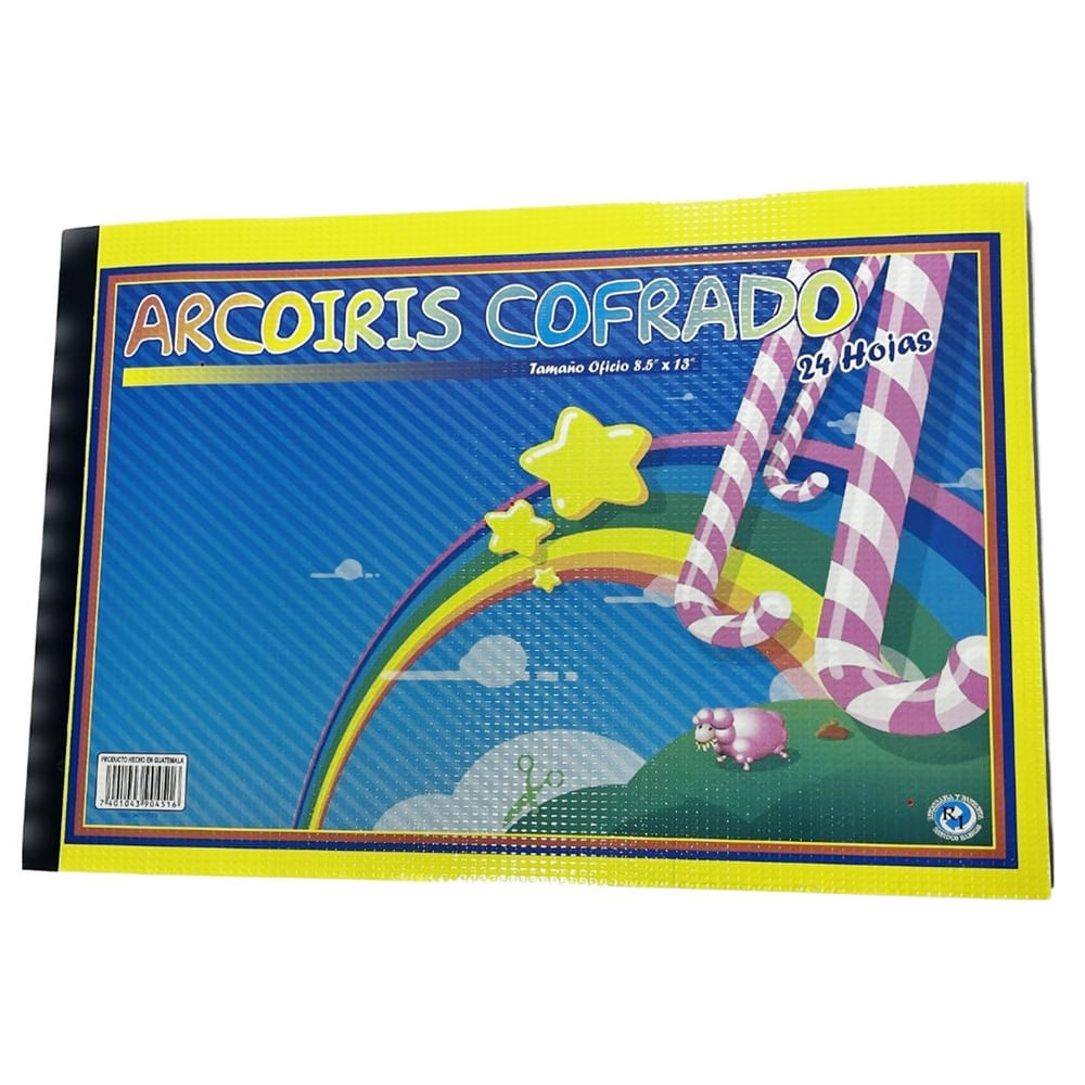 Comprar Block hojas de colores Rayado Illescas arco iris cofrado ...