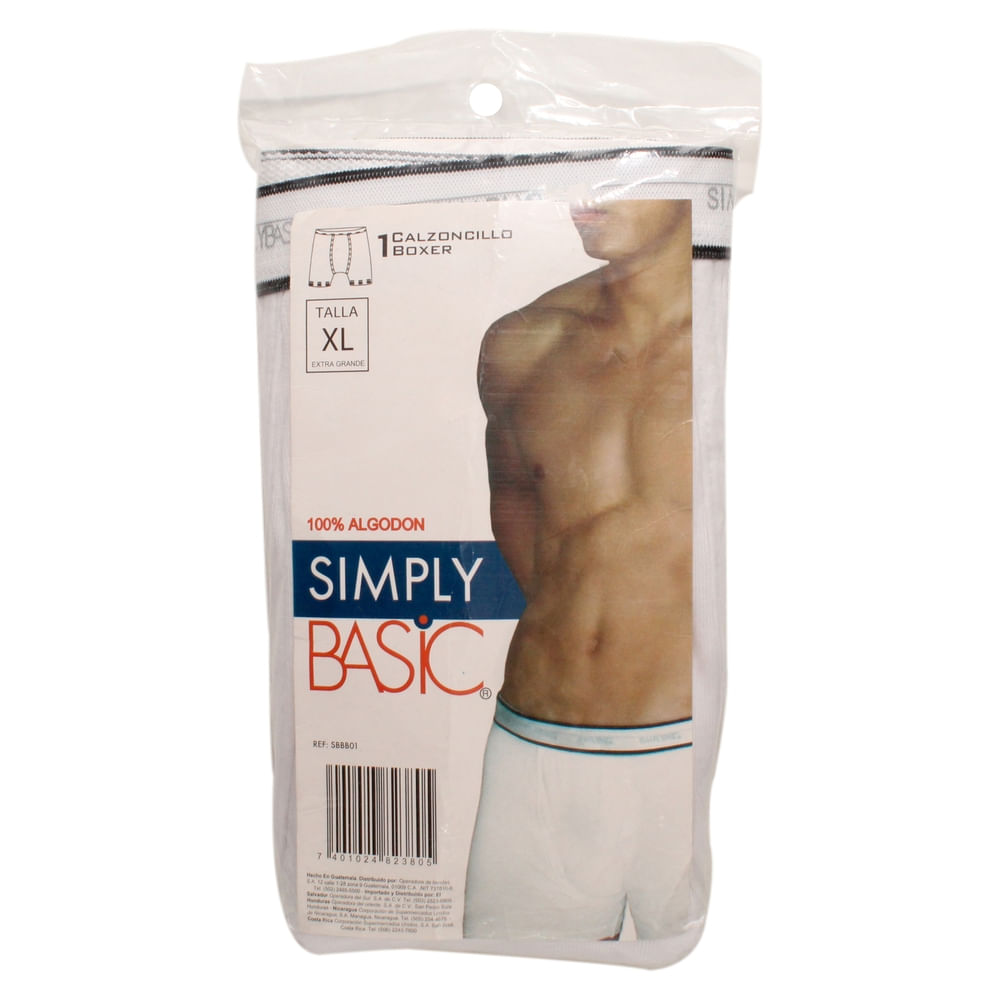 Comprar Boxer Simply Basic Caballero Blanco T Xl | Walmart Guatemala ...