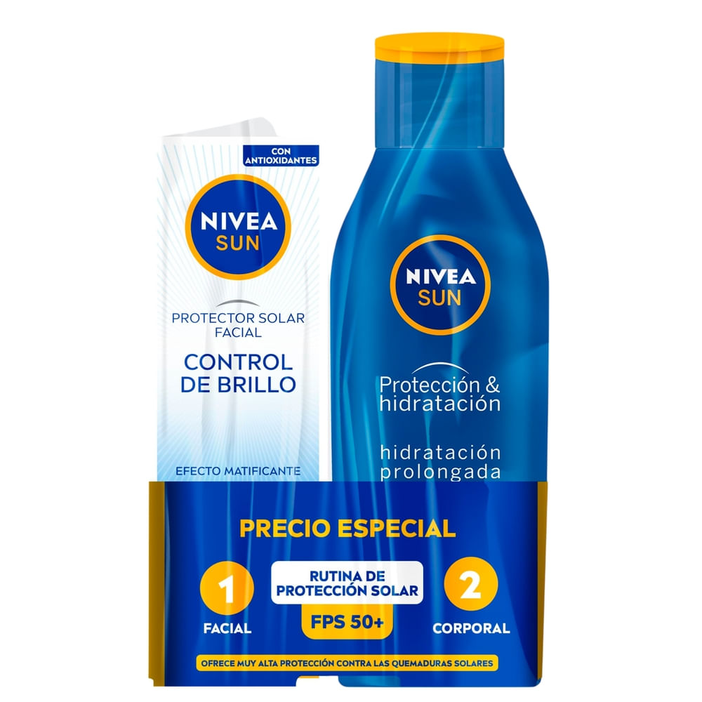 Comprar Protector solar Nivea cara más cuerpo 2 pack - 175 ml | Walmart ...