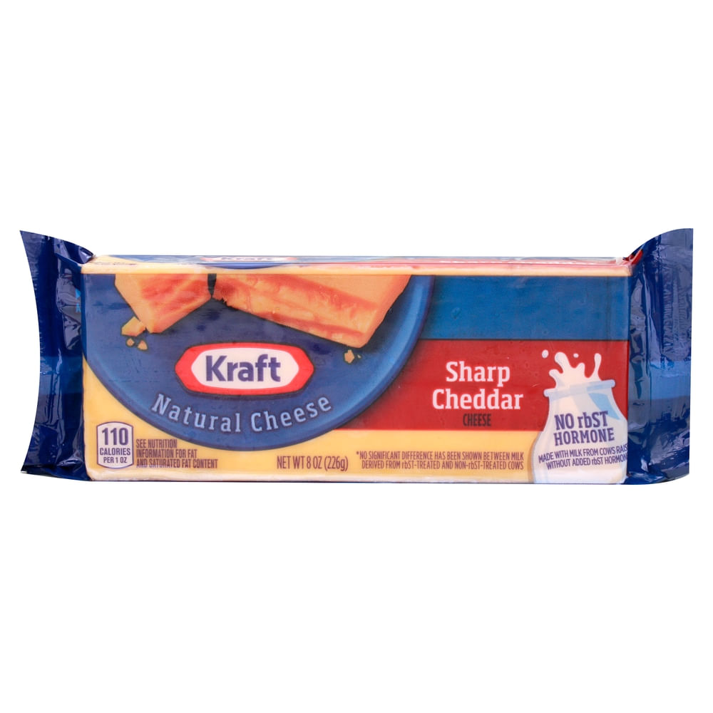 Comprar Queso cheddar Kraft sharp intenso entero - 226 g | Walmart ...