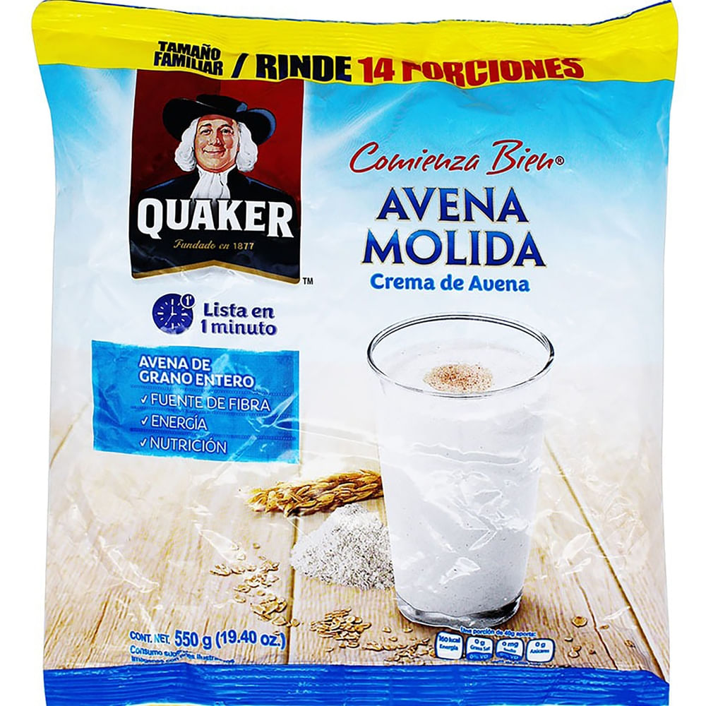 Comprar Avena Quaker Molida - 550g | Walmart GT - Paiz | Guatemala