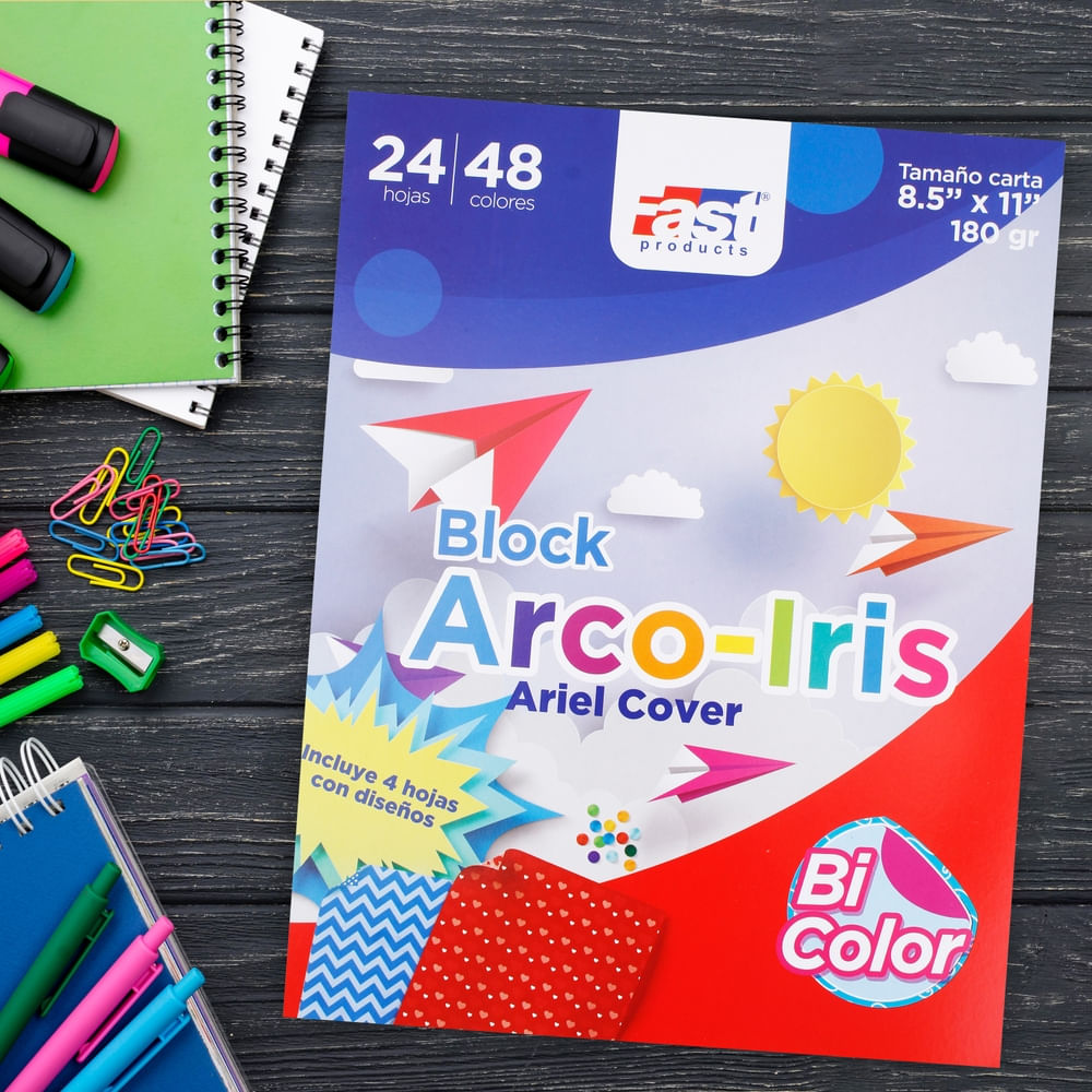 Comprar Block Continental arcoiris multicol tamaño carta - 50 hojas ...