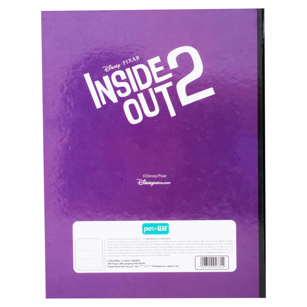 Comprar Cuaderno Disney Pixar envidia pasta dura rayado - 100 hojas ...
