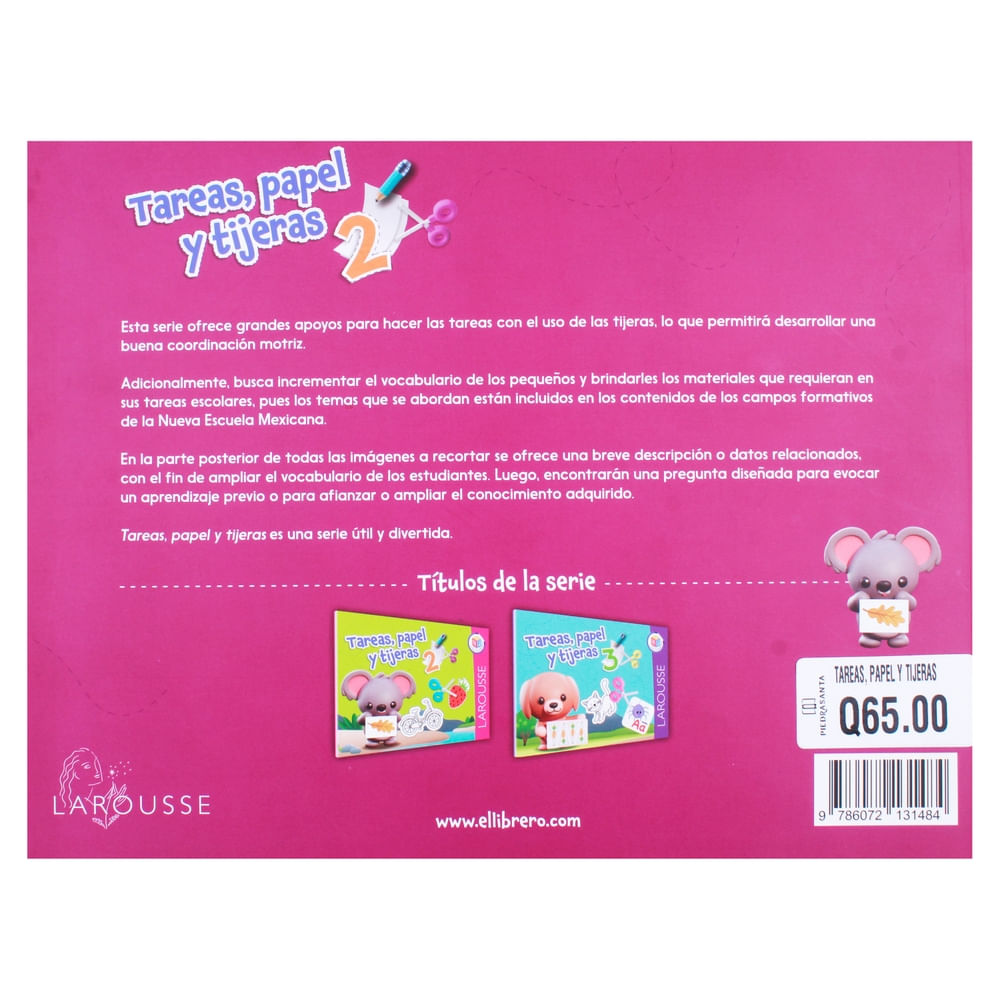 Comprar Libro Larousse Tarea Papel y Tijeras 2 | Walmart Walmart ...
