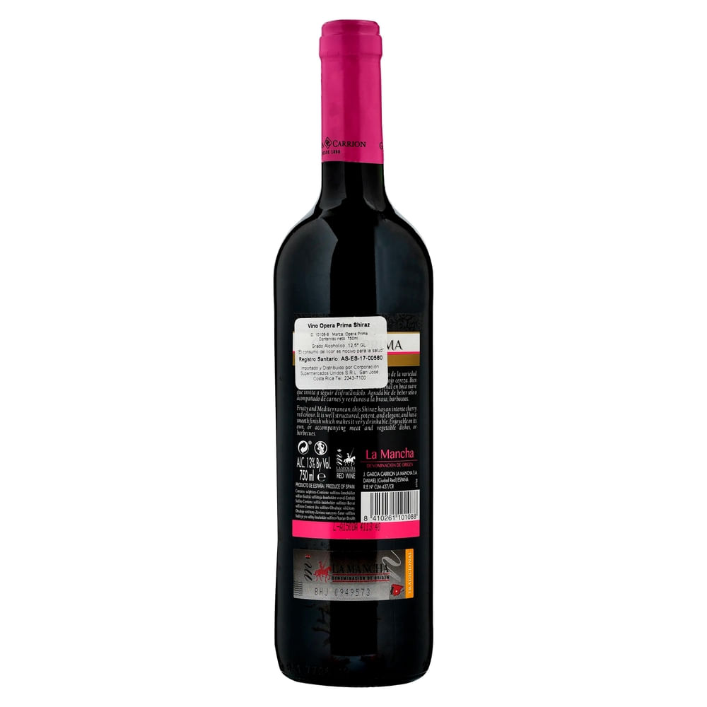 Comprar Vino Tinto Opera Prima Shiraz 750ml | Walmart Guatemala ...