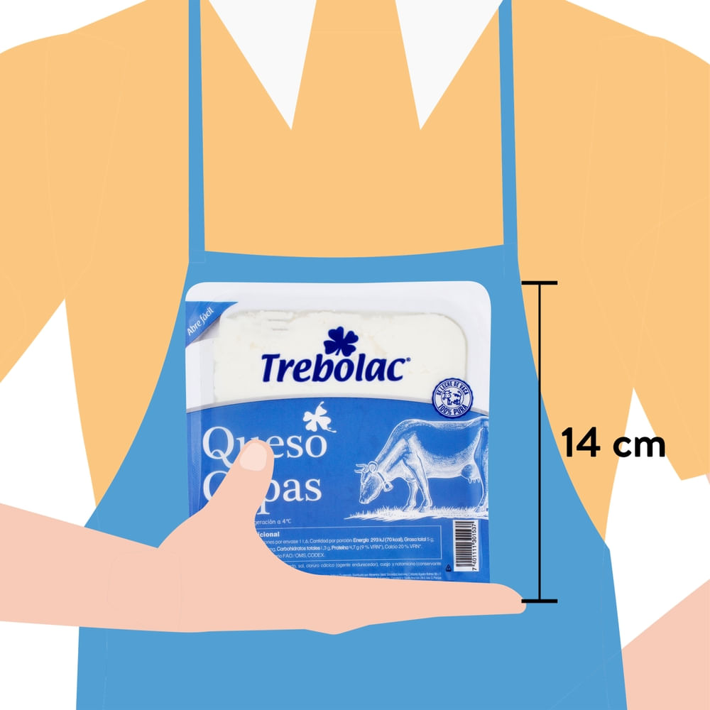Comprar Queso Trebolac Capas De Leche De Vaca 100% Natural - 370 g ...