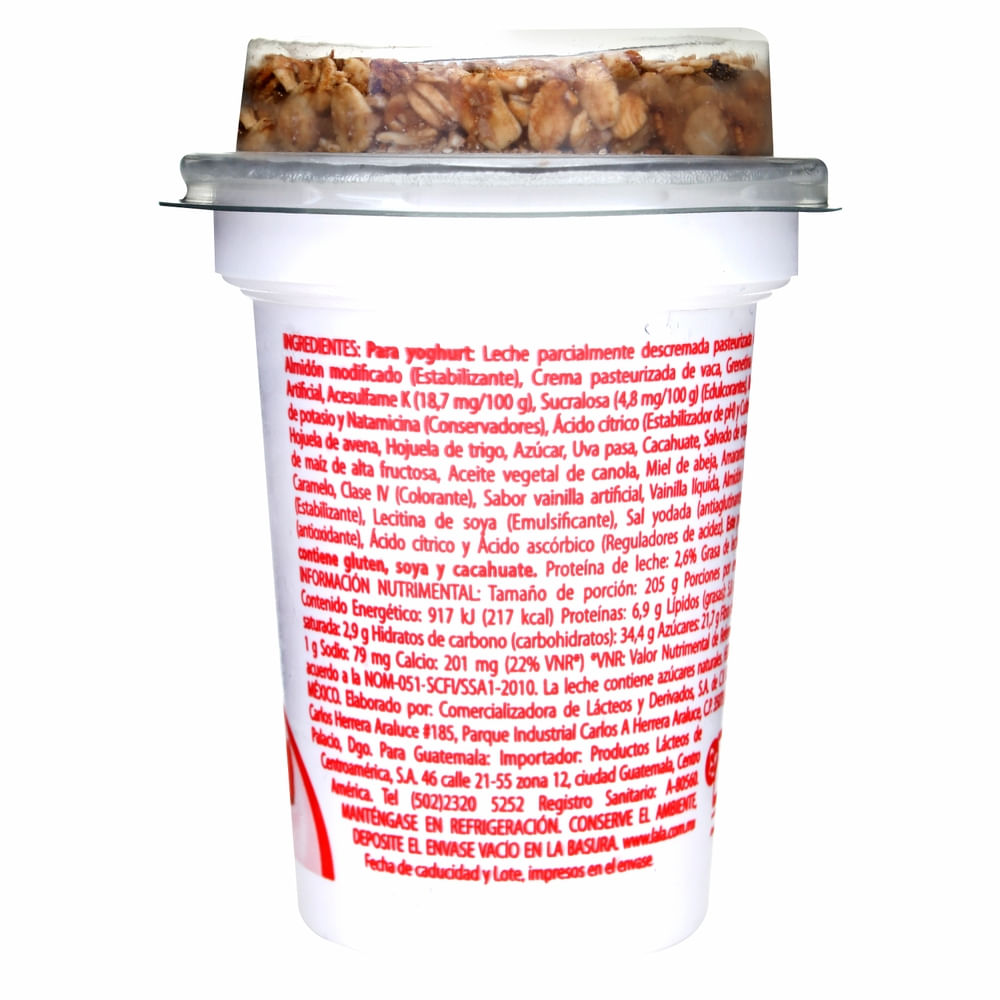 Comprar Yogurt Lala Fresa Y Granola - 205 g | Walmart Guatemala - Maxi ...