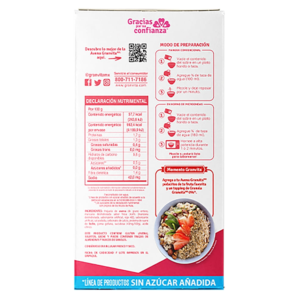 Comprar Avena Inst 0 Granv Sab Varia - 280 g | Walmart Guatemala ...