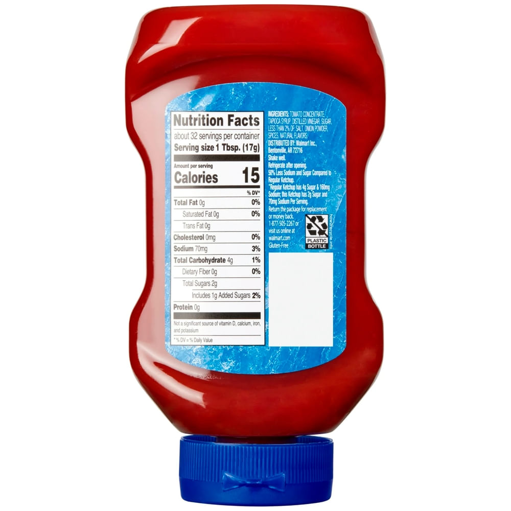 Comprar Salsa De Tomate Great Value Ketchup Light - 552 g | Walmart ...