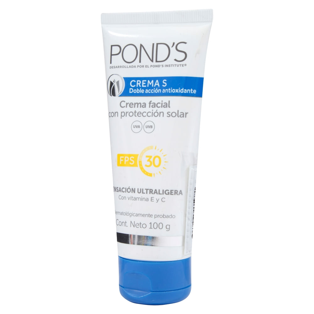 Crema facial Pond's humectante nutritiva FPS 30 en Tarro - 100 g - Paiz ...