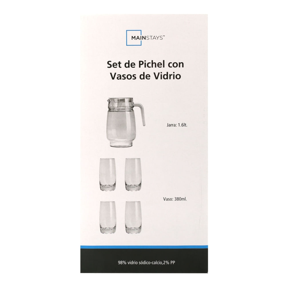 Ms Set De Pichel Con 5 Vasos De Vidrio - Walmart | Guatemala