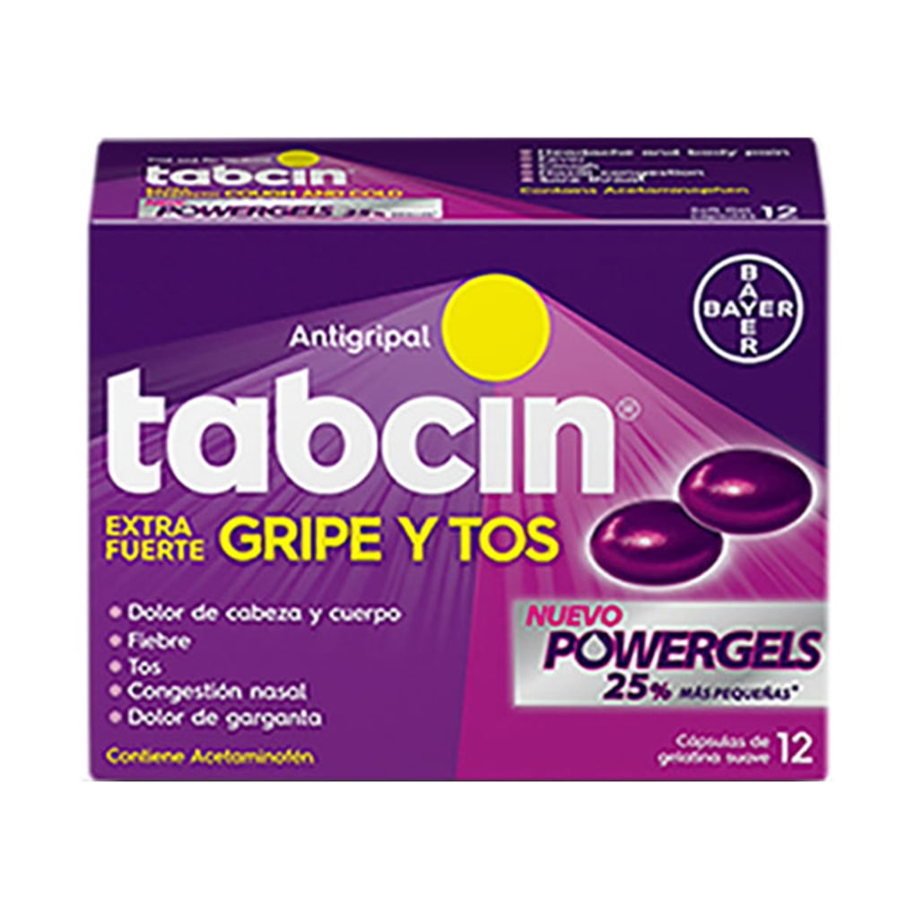 Comprar Antigripal Gel Tabcin Para Gripe Y Tos, Extra Fuerte - 12 ...