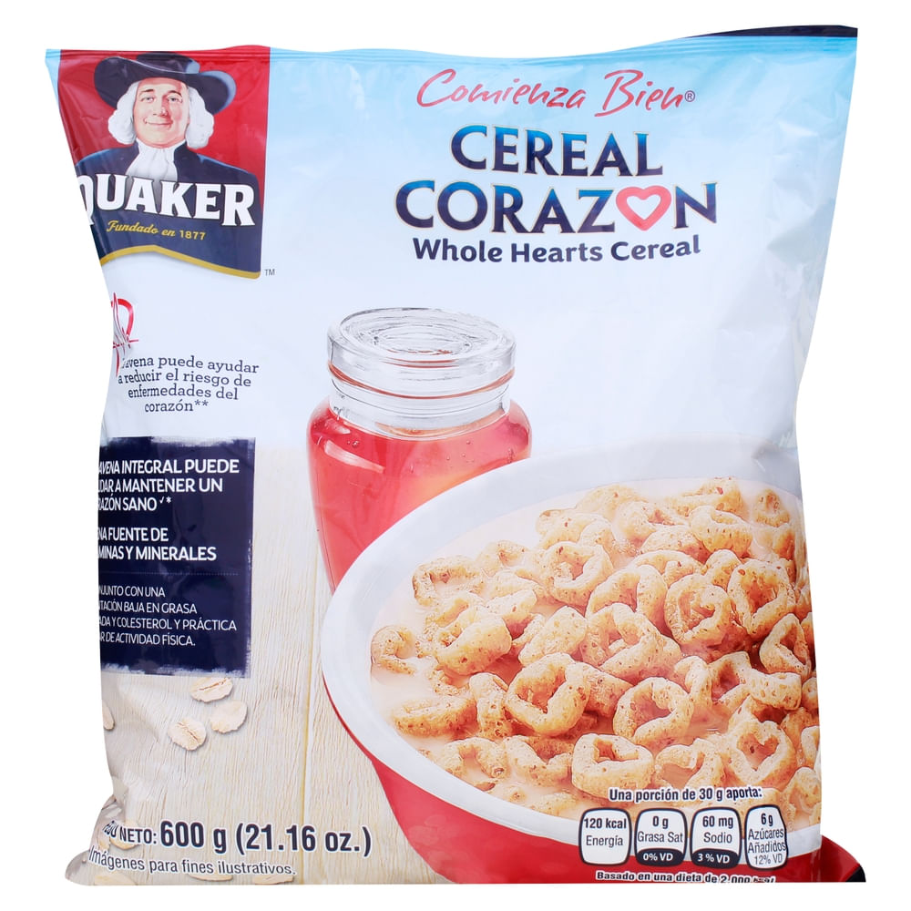 Comprar Cereal Quaker Corazón Entero - 600 g | Walmart Guatemala ...