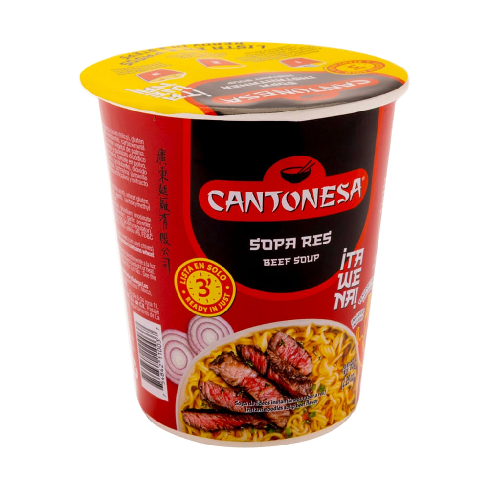 Comprar Sopa en vaso Cantonesa sabor res - 65 g | Walmart Guatemala ...