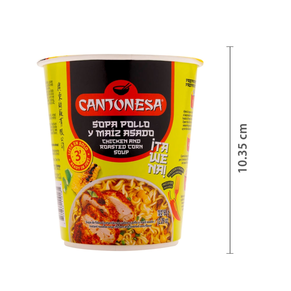 Comprar Sopa Cantonesa Vaso Caldo Pollo Maíz - 65 g | Walmart Guatemala