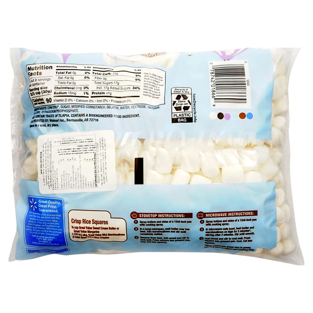 Comprar Marshmallows Mini Great Value Sabor Vainilla - 283 g | Walmart ...