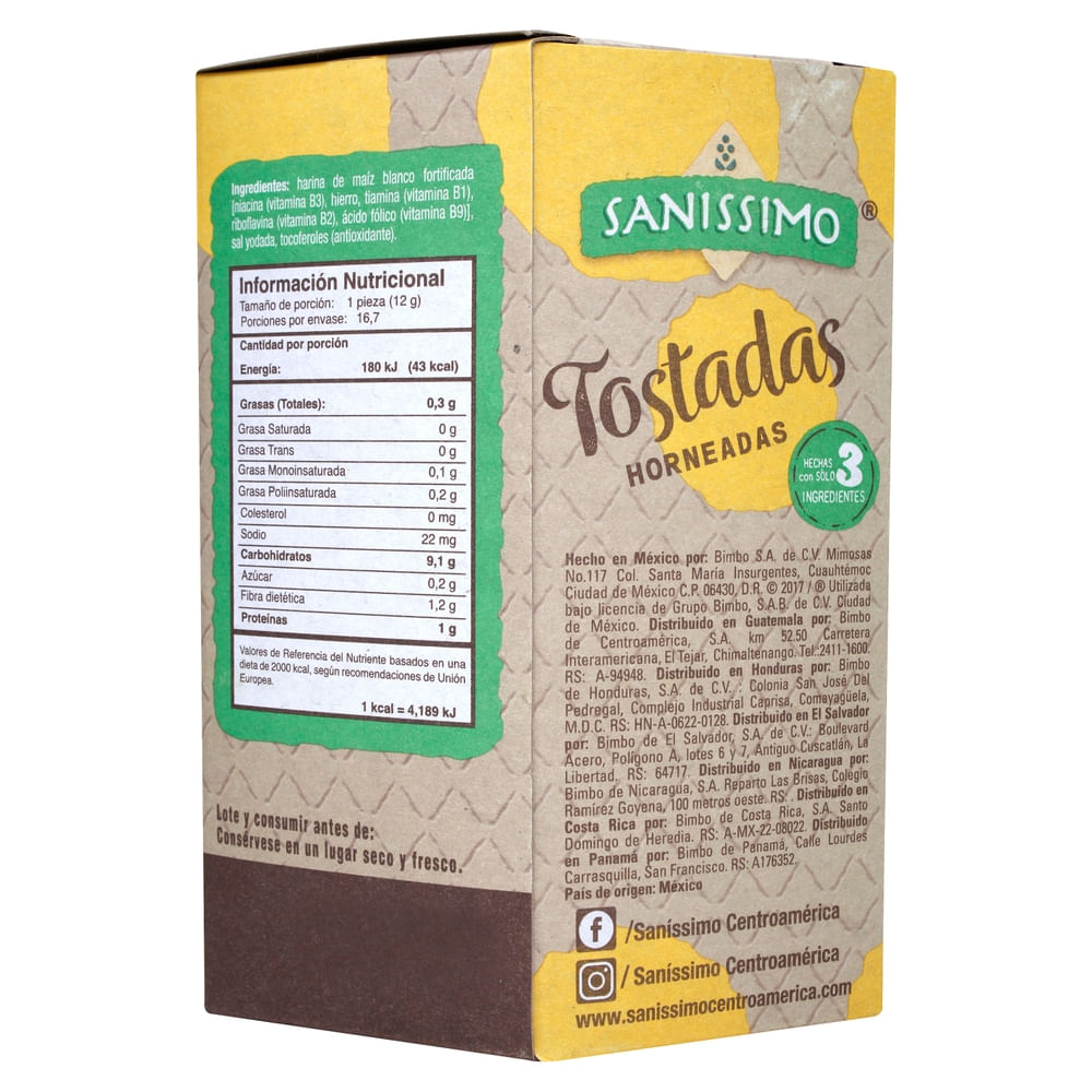 Comprar Tostadas Sanissimo Salmas - 200 g | Walmart Guatemala - Paiz ...
