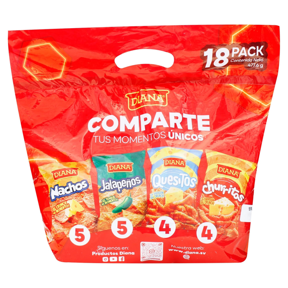 Comprar Snack Diana Familiar 18 Pack Surtido - 478 g | Walmart ...