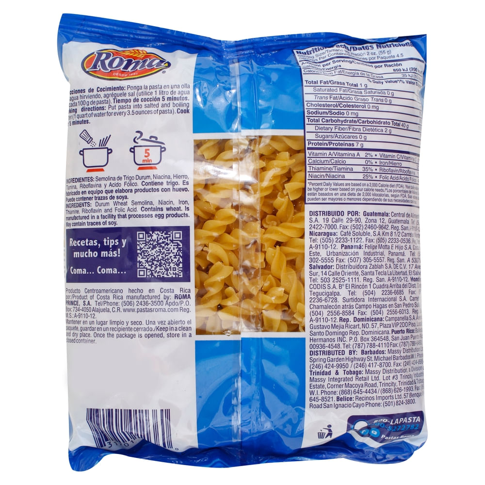 Comprar Pasta Roma Mini Tornillos Pequeña - 250 g | Walmart Guatemala ...