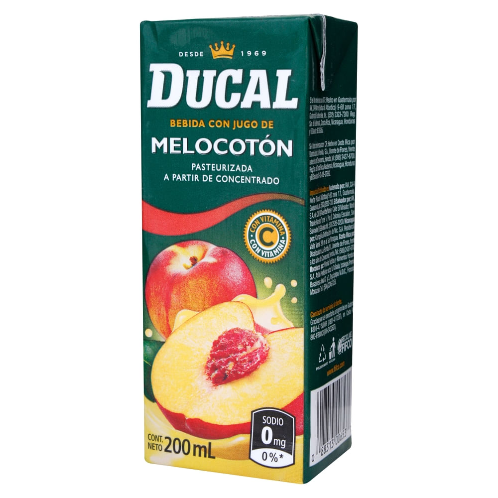 Ducal Jugo Melocoton 200ml Tetra