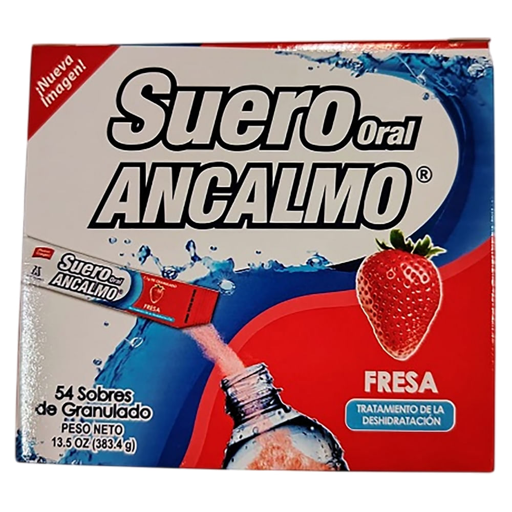 Comprar Suero Ancalmo sabor fresa caja 54 sobres - Precio indicado por ...