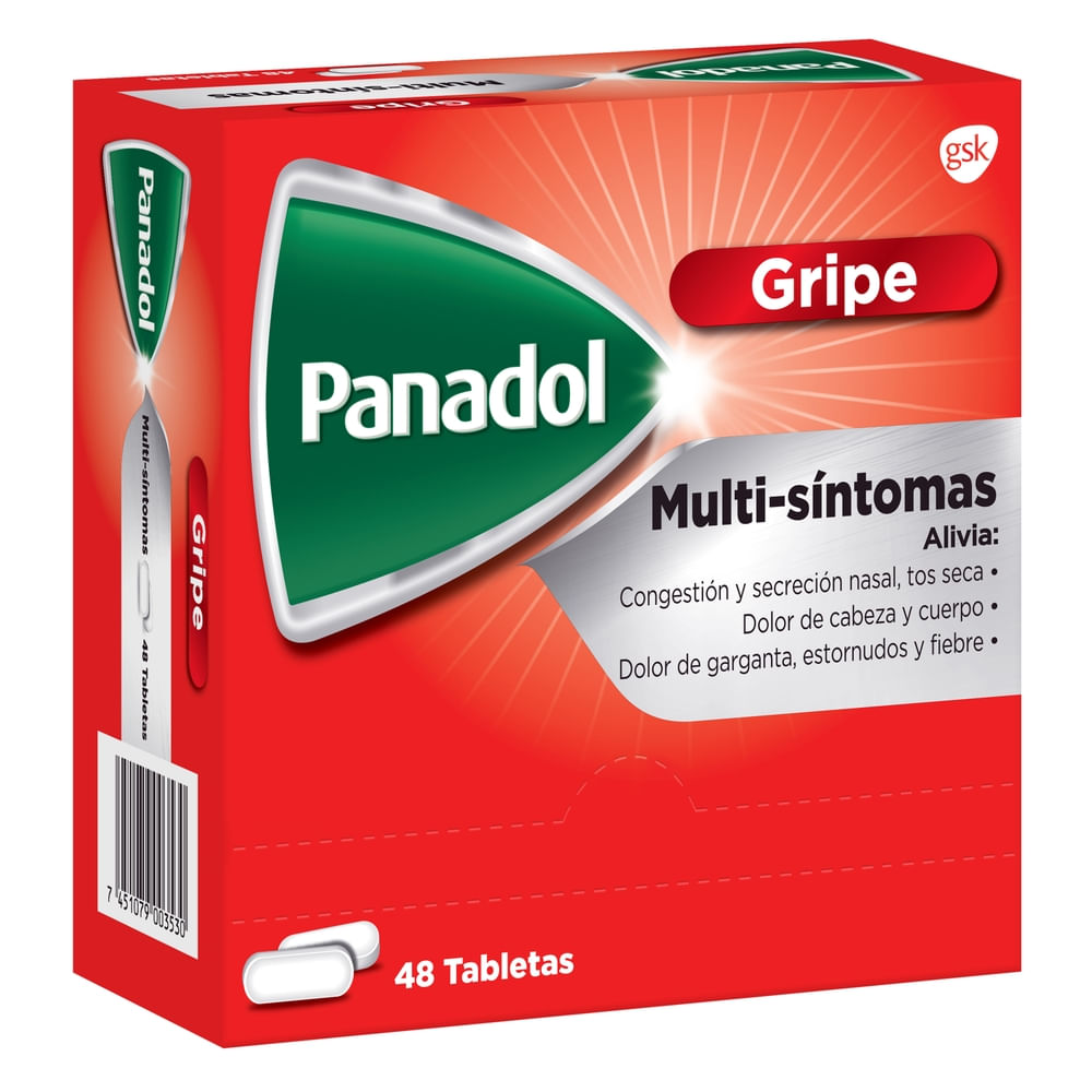 Comprar Antigripal, Panadol Gripe Multi-Síntomas, Caja 48 Tabletas ...