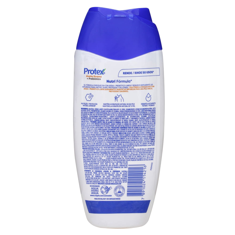 Comprar Jabón Protex líquido corporal antibacterial avena, con prebiótico - 250 ml | Walmart ...