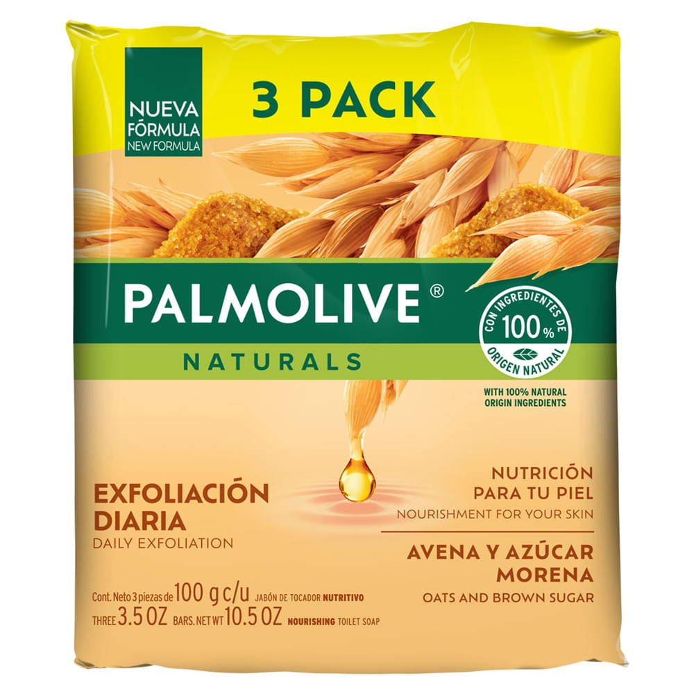 Comprar Jabón Palmolive Naturals Avena y Azúcar Morena 3 Pack - 100 g ...