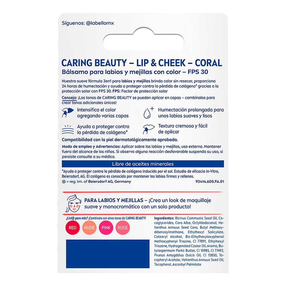 Comprar Protector labial Labello beauty coral - 4.8 g | Walmart ...