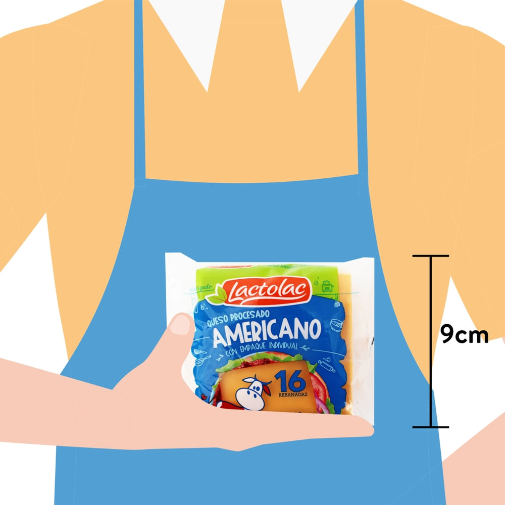 Comprar Queso Americano Lactolac amarillo procesado 16 Uds - 240 g ...