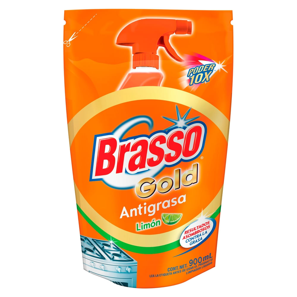 Comprar Limpiador Brasso Antigrasa Limón Doypack – 900 ml | Walmart ...