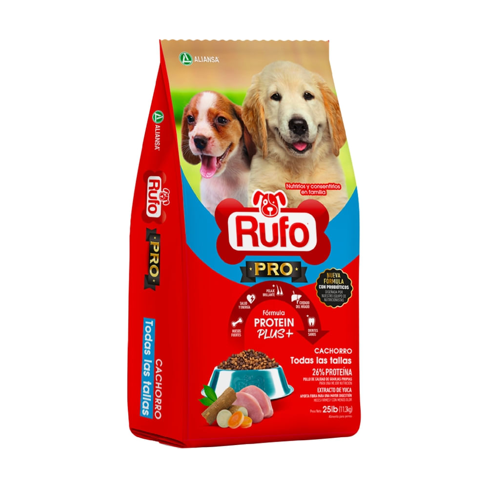 Comprar Alimento Rufo Pro Perro Cachorro, Con Probióticos - 25 lb ...